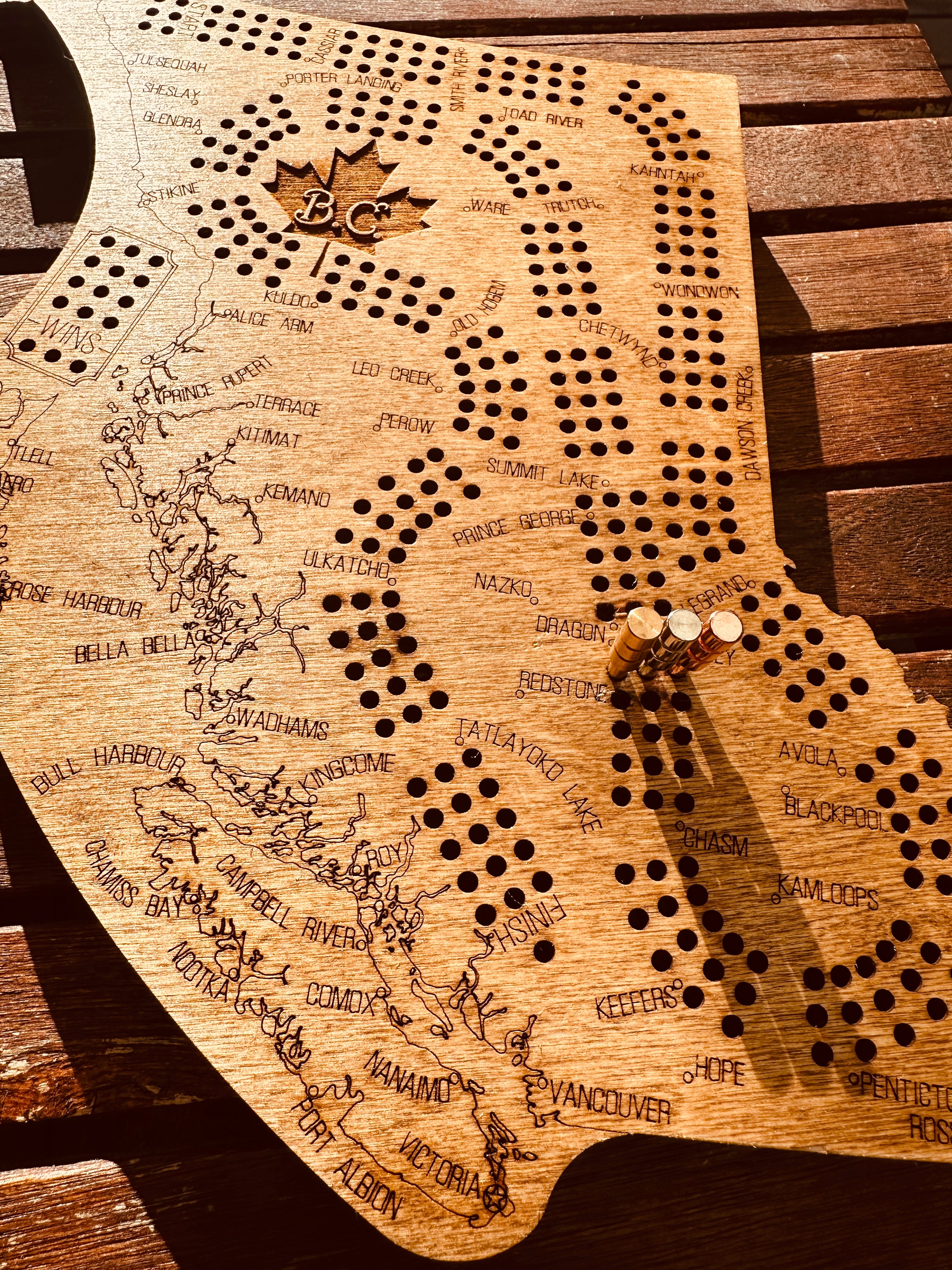 BC Shaped Cribbage Board – Laser-Engraved British Columbia Gift ...