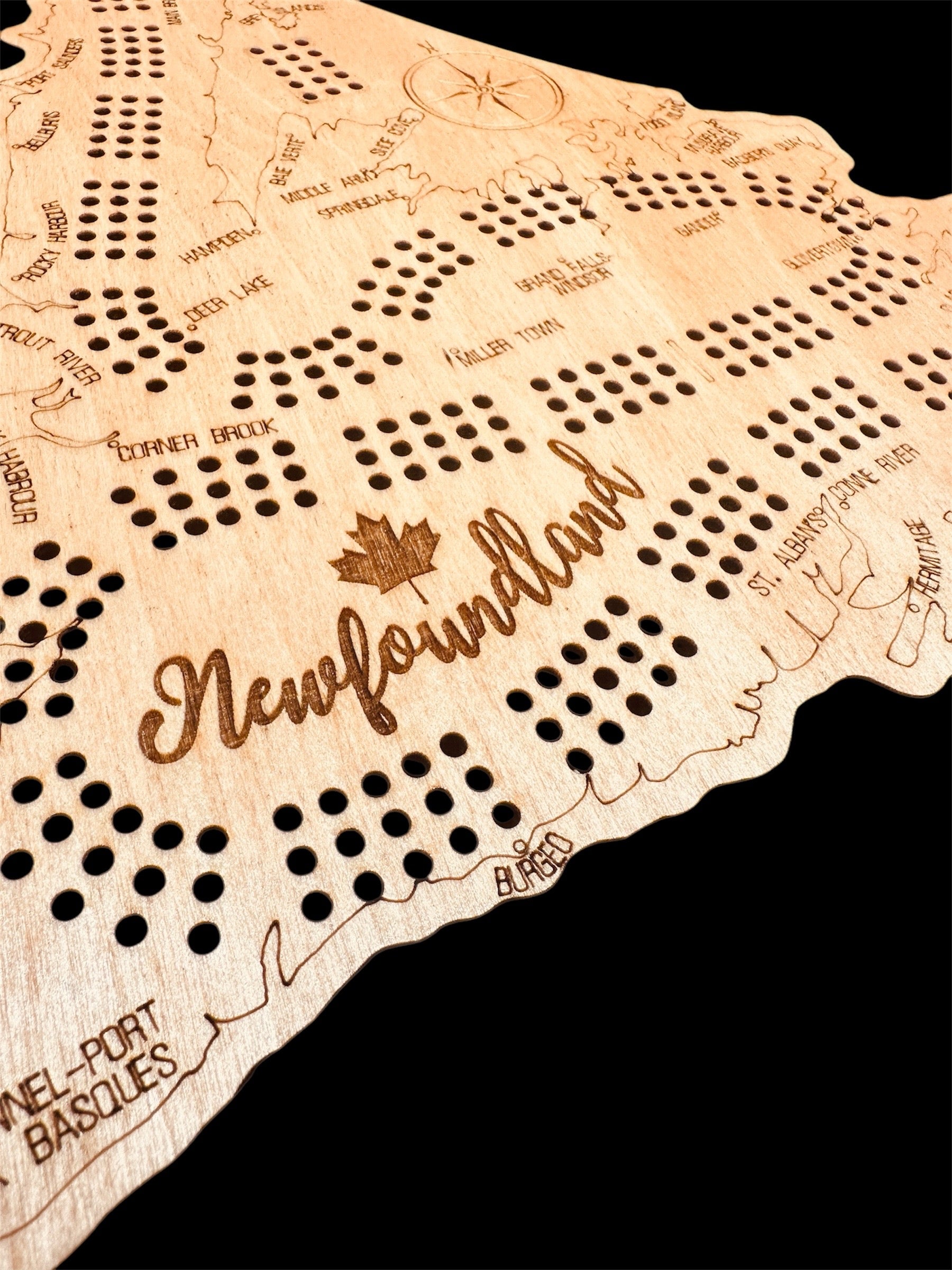 Newfoundland Shaped Cribbage Board – Handcrafted NL Gift | Creations by ...